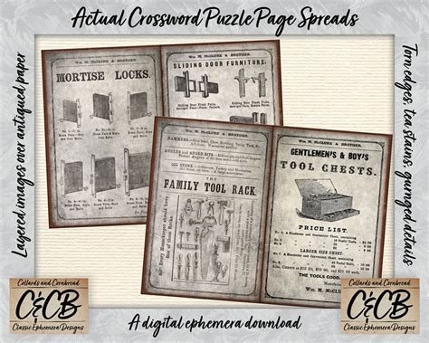 Antique Hardware Store Catalog Pages Printable Digital Download Set For