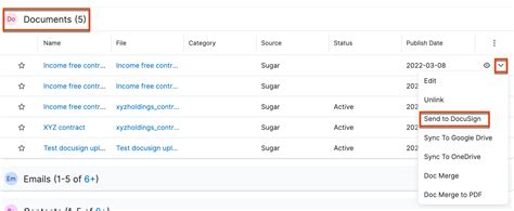 Docusign Integration Sugar Support