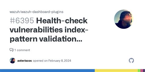 Health Check Vulnerabilities Index Pattern Validation Should Be Removed