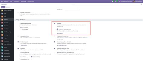 Pricelists In Odoo Website App Odoo V Community Edition Book