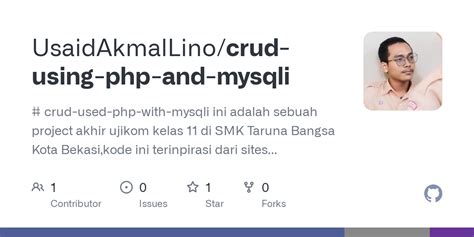 Github Usaidakmallinocrud Using Php And Mysqli Ini Adalah Sebuah Project Akhir Ujikom Kelas