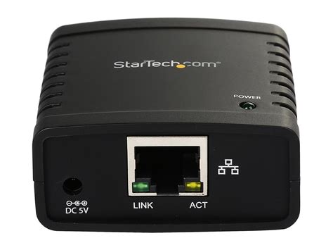 Startech Pm1115u2 10 100 Mbps Ethernet To Usb 2 0 Network Lpr Print Server
