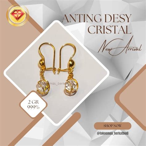 Jual Anting Desy Cristal Emas Kadar 99 24 Karat 2 Gram Shopee