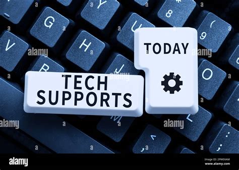 Handwriting Text Tech Supports Word For Help Given By Technician Online Or Call Center Customer