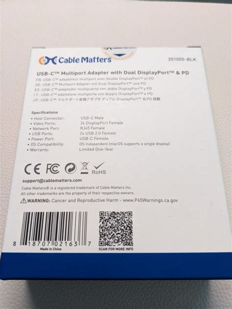 Cable Matters Dual Monitor Usb C Hub Usb C Dock With Dual K Displayport X Usb Ethernet