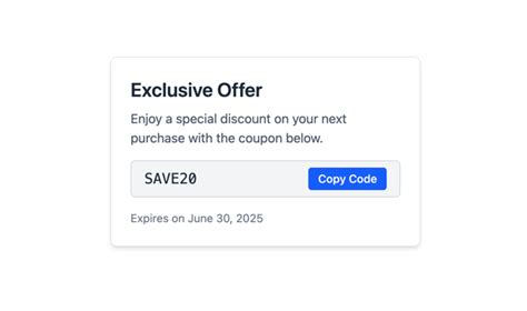 Tailwind Css Coupon Code Card Tailkits Tailwind Css Coupon Code Card Tailkits