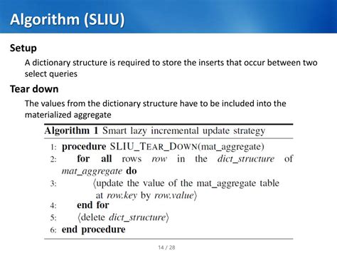 Ppt Workload Aware Aggregate Maintenance In Columnar In Memory Databases Powerpoint