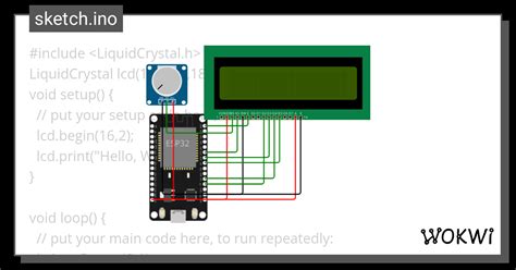 17auglcd With Potentiometer Wokwi Esp32 Stm32 Arduino Simulator