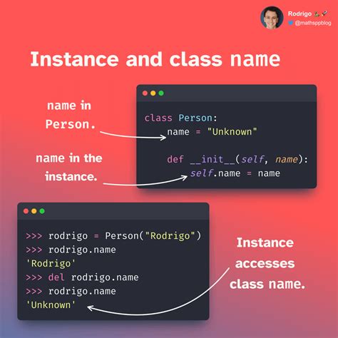 rodrigo 🐍🚀 on twitter the instance `name` just shadowed the class
