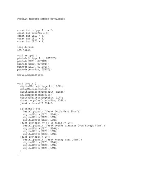 Program Arduino Sensor Ultrasonic Pdf
