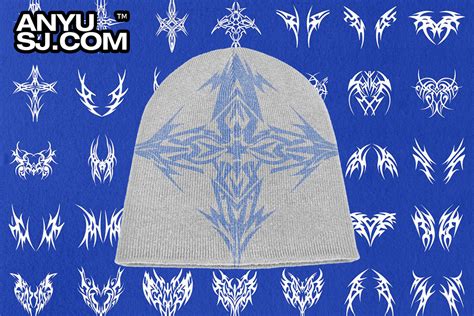 40款复古哈雷戴维森图形摩托车文化纹身艺术抽象部落印花logo徽标图形ai矢量设计套装40 Tribal Shapes And Elements Vol 01 第5271期 安鱼设计