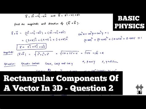 Amusing Rectangular Components Of A Vector In Three Dimensions Pictures