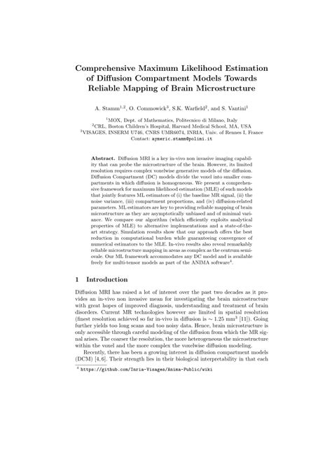 pdf comprehensive maximum likelihood estimation of diffusion
