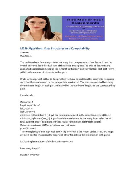m269 data structures and computability docx