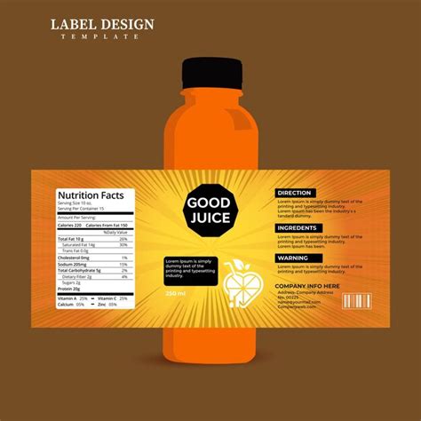 Page 2 Juice Bottle Label Template Free Vectors And Psds To Download