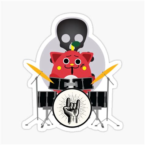 Nyango Star Mascot Drummer Sticker For Sale By Happystyling Redbubble