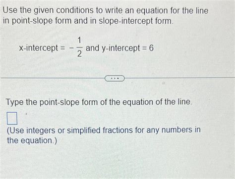 Solved Use The Given Conditions To Write An Equation For The Chegg