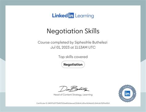 Siphesihle Buthelezi On Linkedin Certificate Of Completion