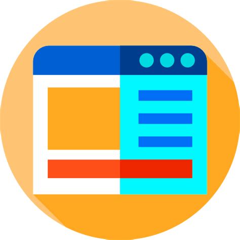Browser Flat Circular Flat Icon