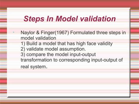 Calibration And Validation Model Simulation Ppt