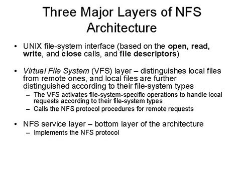 Nfs The Sun Network File System Nfs An