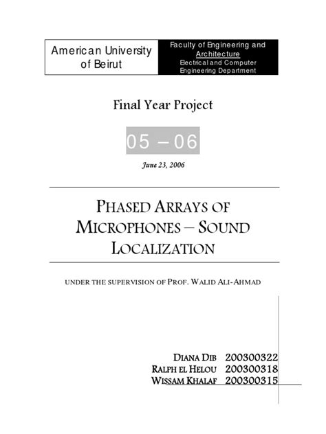 Phased Arrays Of Microphones Sound Localization Pdf Microphone