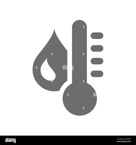 Water Temperature Vector Icon Humidity Indicator With Thermometer Stock Vector Image And Art Alamy
