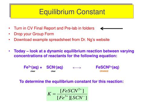 PPT Equilibrium Constant PowerPoint Presentation Free Download ID