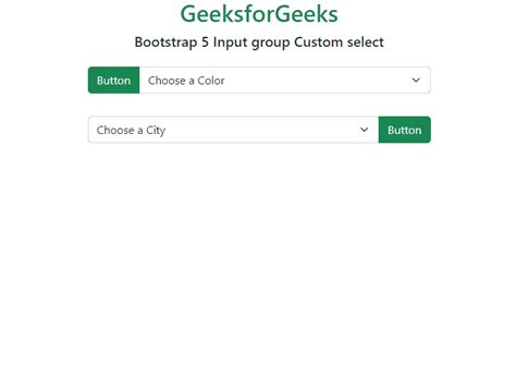 Bootstrap 5 Input Group Custom Select GeeksforGeeks