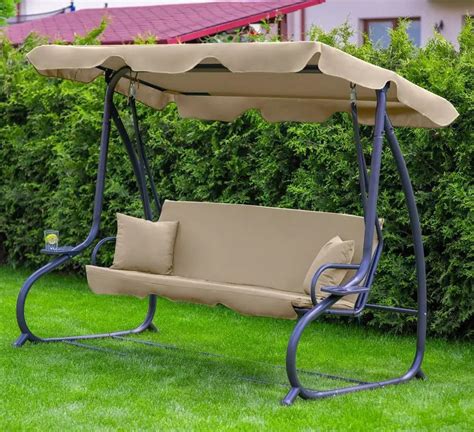 Садовая Раскладная Качеля FunFit Relax Plus Beige для Сада, Дачи ...