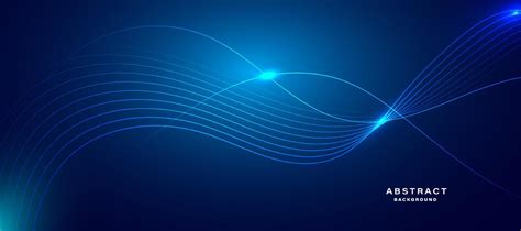 Abstract Blue Modern Background With Smooth Lines Dynamic Waves Vector Illustration 41414478