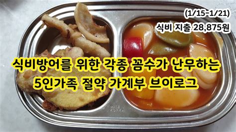 절약브이로그 🔊 식비방어하고 소비욕 없애기 5인 가족 절약 가계부 브이로그 식비절약 50만원 Youtube