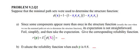 Problem 92q2 Suppose That The Minimal Path Sets
