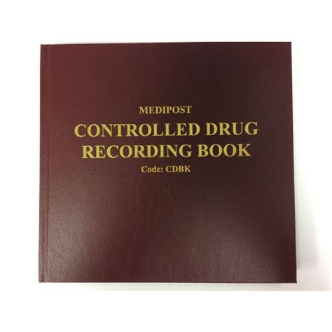 Controlled Drug Recording Book Clh Healthcare