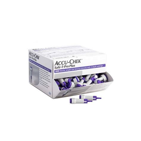 Accu Chek Safe T Pro Plus Single Use Lancets Box Of 200