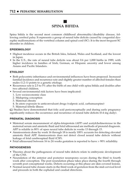 Understanding Spina Bifida Types And Causes Pdf Clinical Medicine