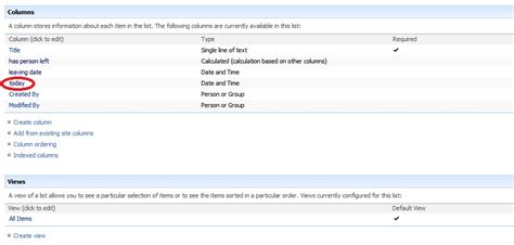 Sharepoint Enterprise Calculated Column Today Work Around