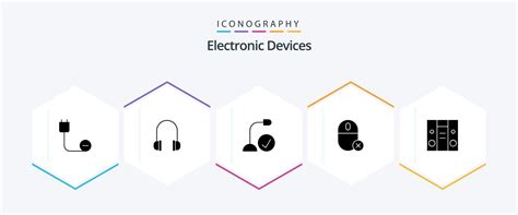 Devices 25 Glyph icon pack including mouse. gadget. computers. devices. hardware 19281897 Vector ...