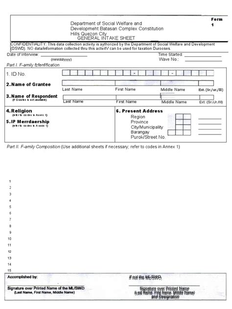 dswd general intake sheet pdf