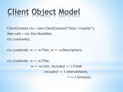Ppt Sharepoint 2010 Client Object Model Overview And Capabilities