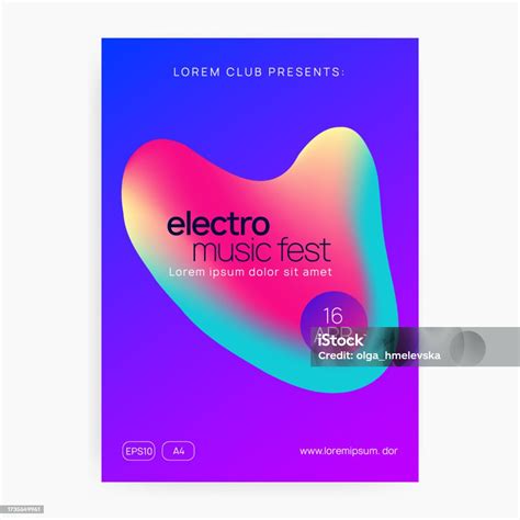 전자 이벤트 세트에 대한 밝은 글리치 일렉트로 및 콘서트 템플릿입니다 브로셔 디자인을 위한 추상적인 배경 재미있는 테크노 전단지