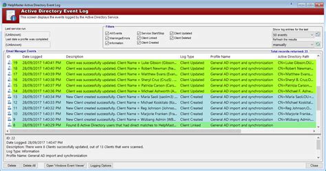 active directory event log helpmaster service management software
