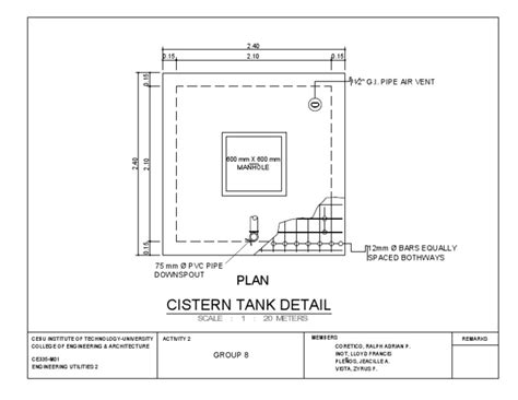 Cistern Tank Layout2 Pdf