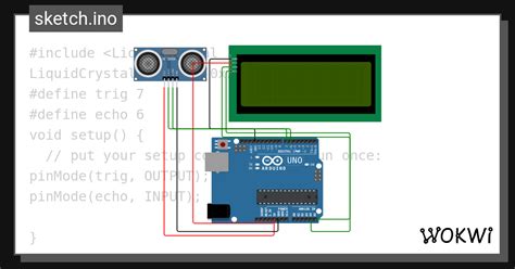 Lcd L C Mudule With Uss Wokwi ESP STM Arduino Simulator