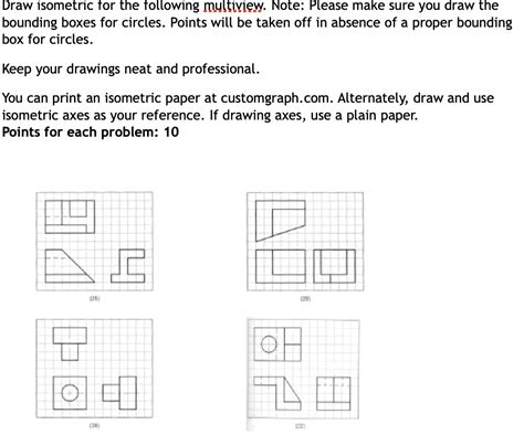 solved draw isometric for the following multiview note