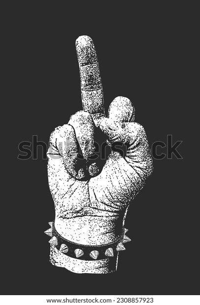 Middle Finger Hand Gesture Symbol Stude Stock Vector Royalty Free Shutterstock