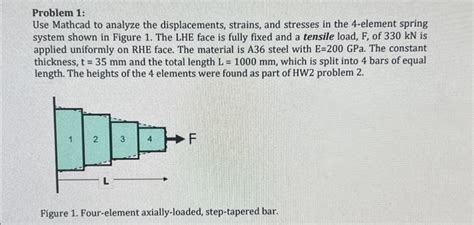 Problem 1 Use Mathcad To Analyze The Displacements