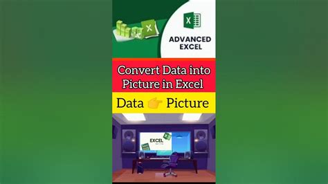 Convert Data Into Picture In Ms Excel Exceltricks Exceltips
