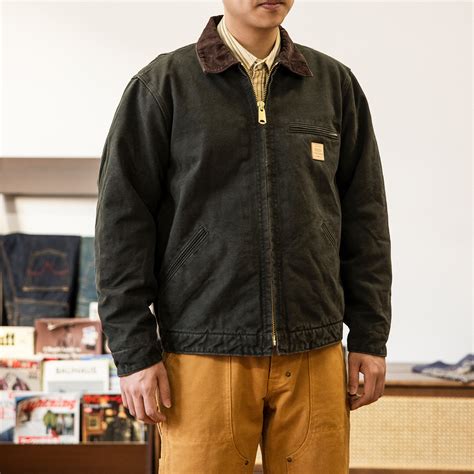 红风卡哈特夹克男硬汉美式阿美咔叽复古底特律夹克帆布工装外套虎窝淘