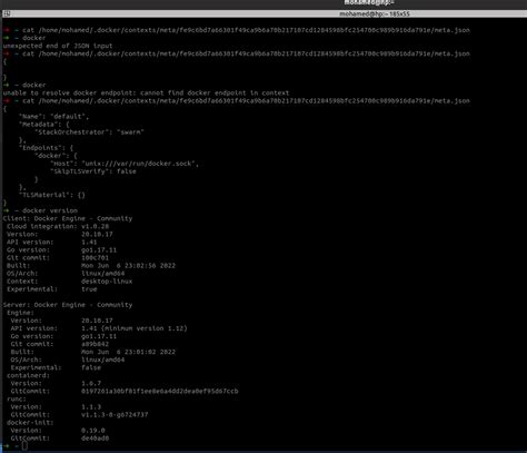 Unexpected End Of JSON Input Issue Docker Desktop Linux GitHub
